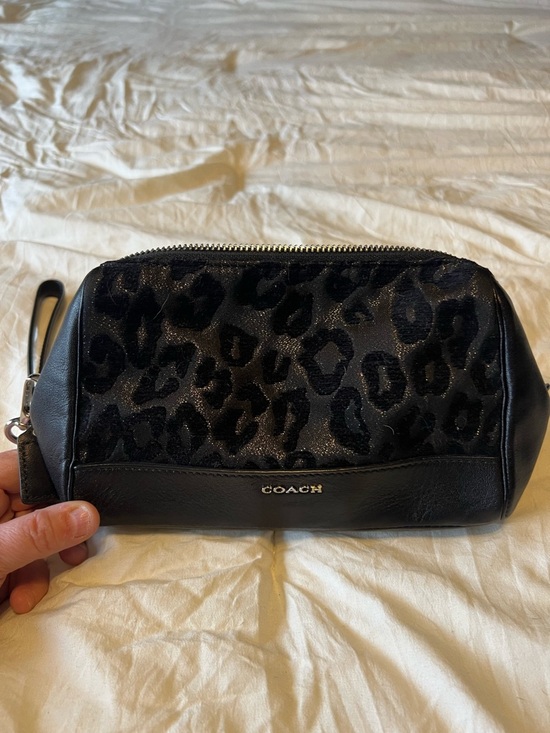 Coach | Bags | Coach Madison Ocelot Leopard Print Wristlet Cosmetic ...